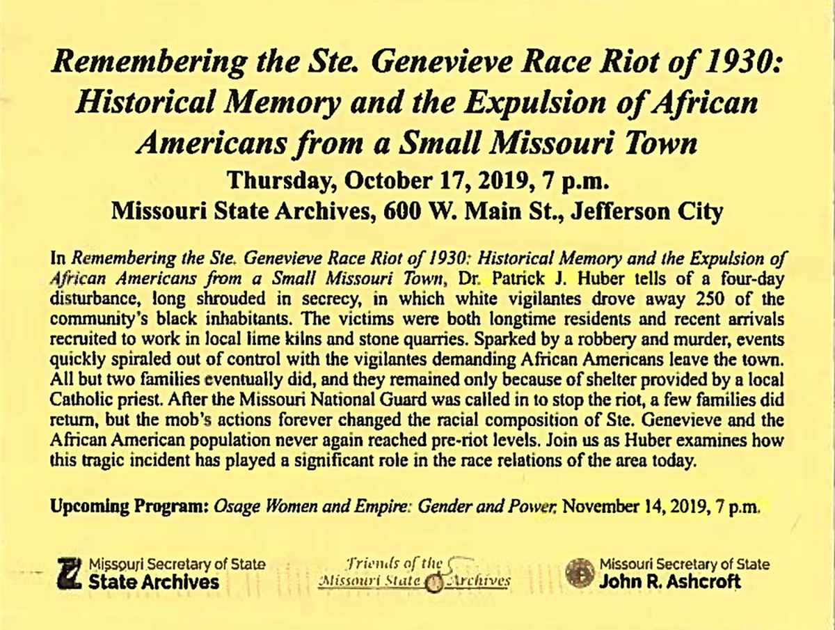 Missouri S&T – eConnection – Dr. Patrick Huber speaks on St. Genevieve ...