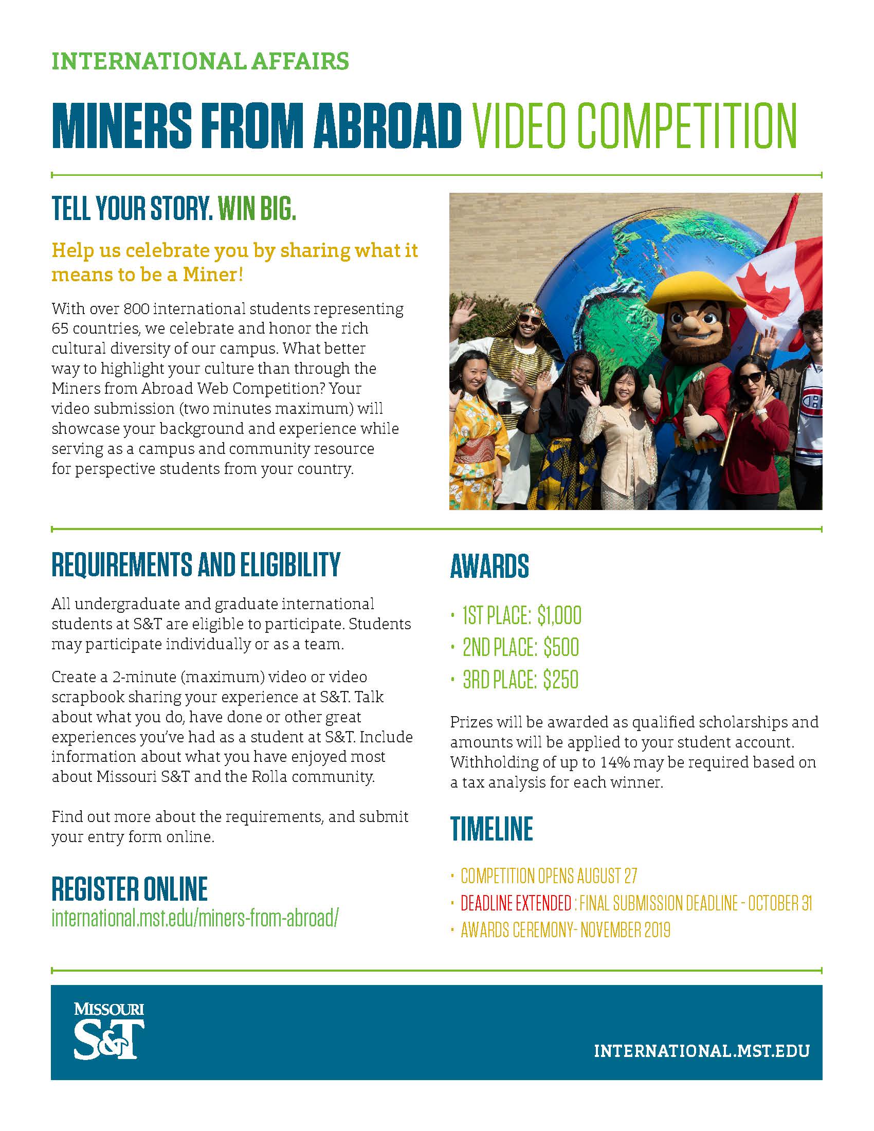 Missouri S&T – eConnection – Miners from abroad student video competition