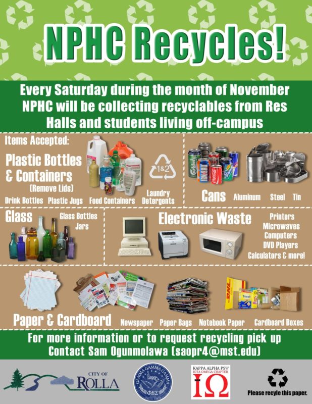 Missouri S&T – eConnection – “NPHC Recycles!” throughout the month of ...