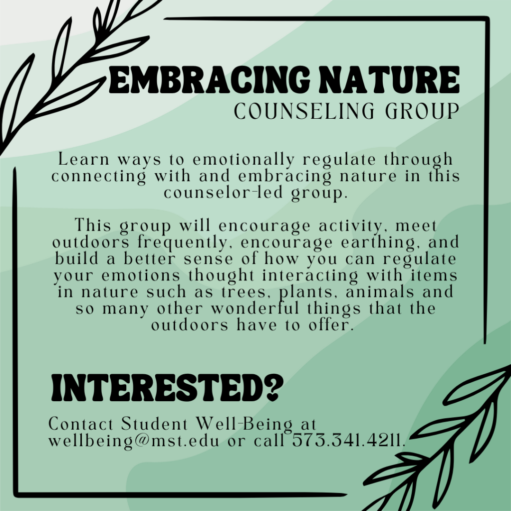 Missouri S&T – eConnection – NEW Embracing Nature Counseling Group from ...