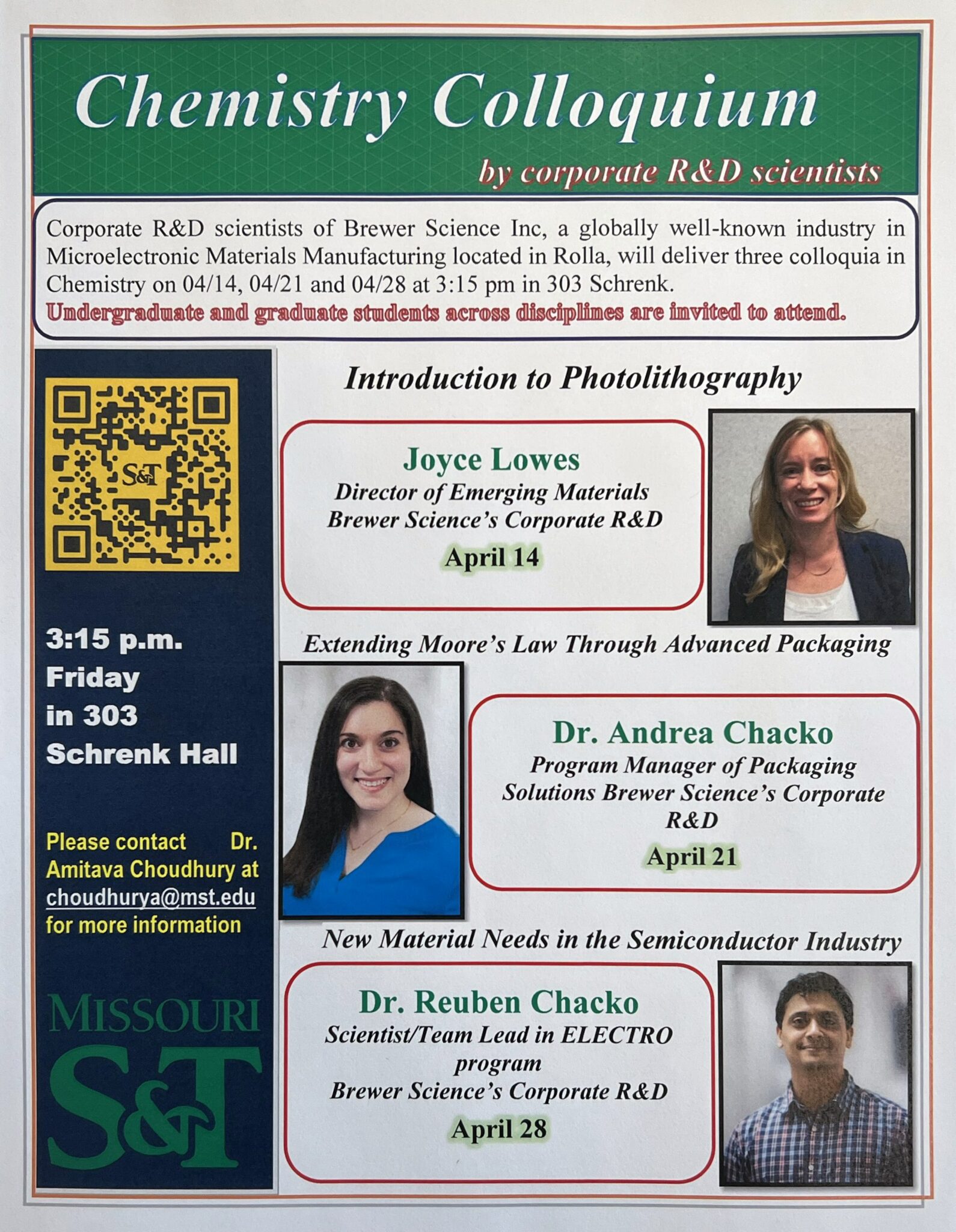 Missouri S&T – eConnection – Brewer Science R&D scientists presentation